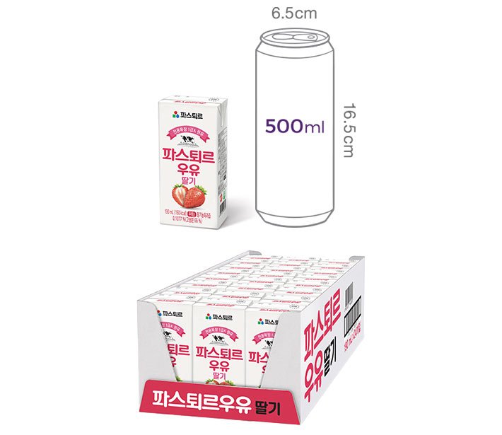 [파스퇴르] 딸기우유 (190mL X 24개) - 마켓컬리